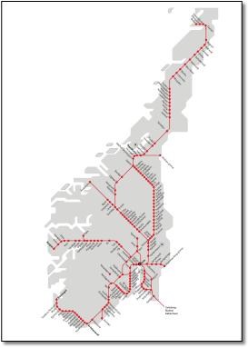 Norway train / rail maps